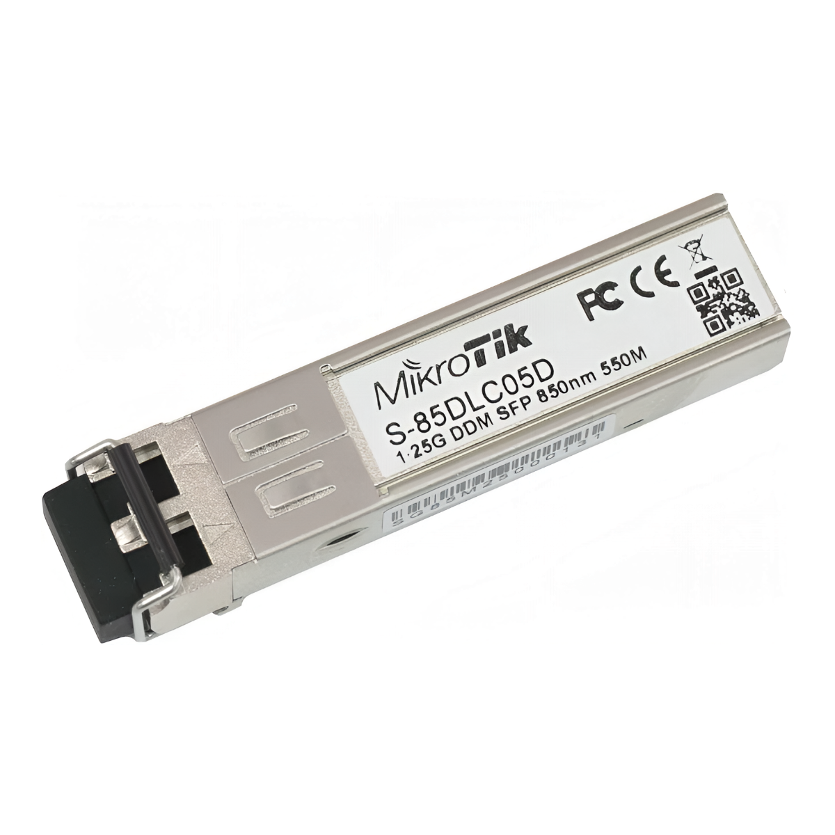 Трансивер Mikrotik S-85DLC05D серебристый оптический SFP-модуль, до 1,25 Гбит/с (1250 Мбит/с), 850 нм (TX/RX), Dual LC