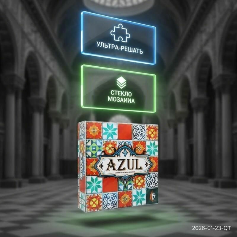 Настольная игра Азул: летний дворец, красочная мозаика для компании