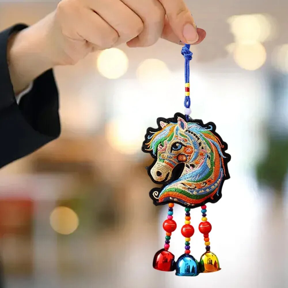 Вышивка 3D с лошадиной головой и кисточкой, подвесное украшение, подарок