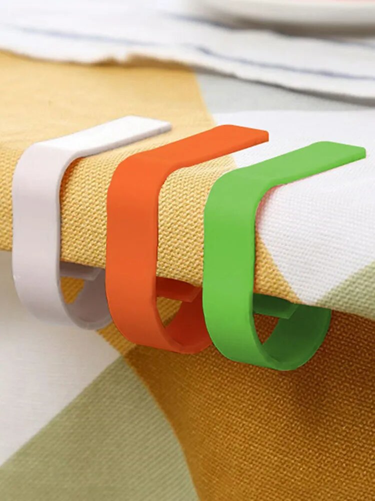 Набор из 10 зажимов для скатерти: антискользящие фиксаторы для стола дома и ресторана