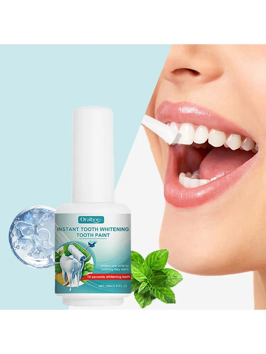 Краска для удаления пятен зубов улучшает блеск отбеливает