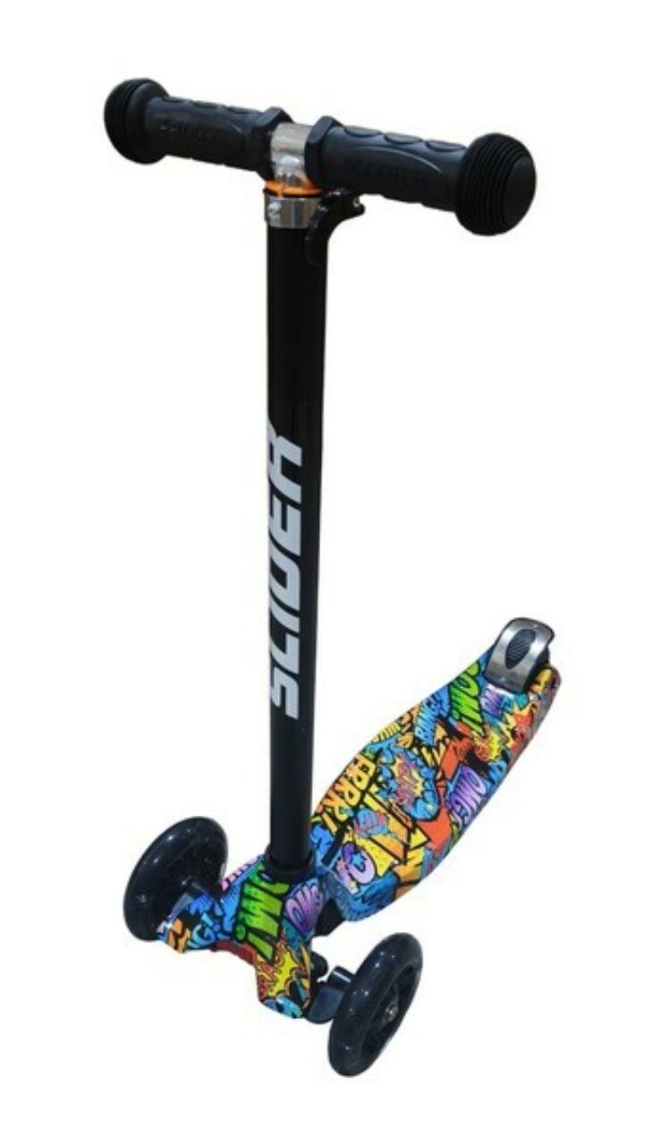 Самокат четырехколесный Slider, колеса светящиеся d 118 76 мм, размер: 58x23x90 см