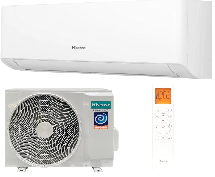 Инверторная сплит-система Hisense CITY 2.0, площадь 21-30м², Wi-Fi, пульт ДУ, AS-09UW4RYRKA06