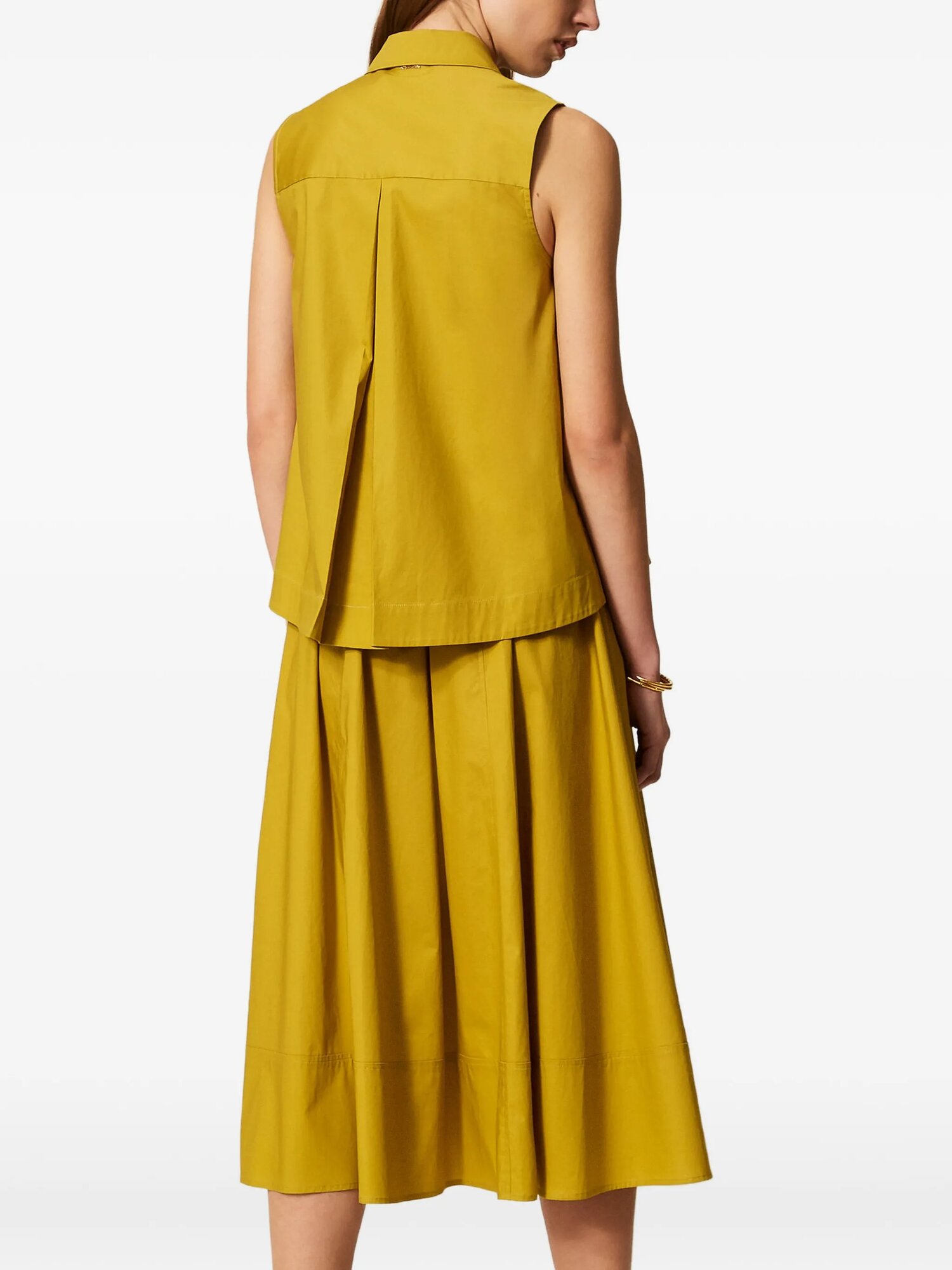 Юбка Twinset Milano Buttoned midi skirt, размер 42, yellow — фото 1