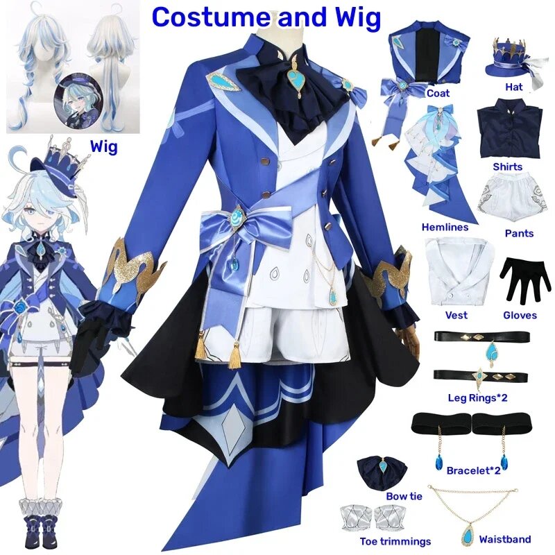 Косплей костюм Фурина ФокаLors Genshin Impact XXXL, Costume and Wig