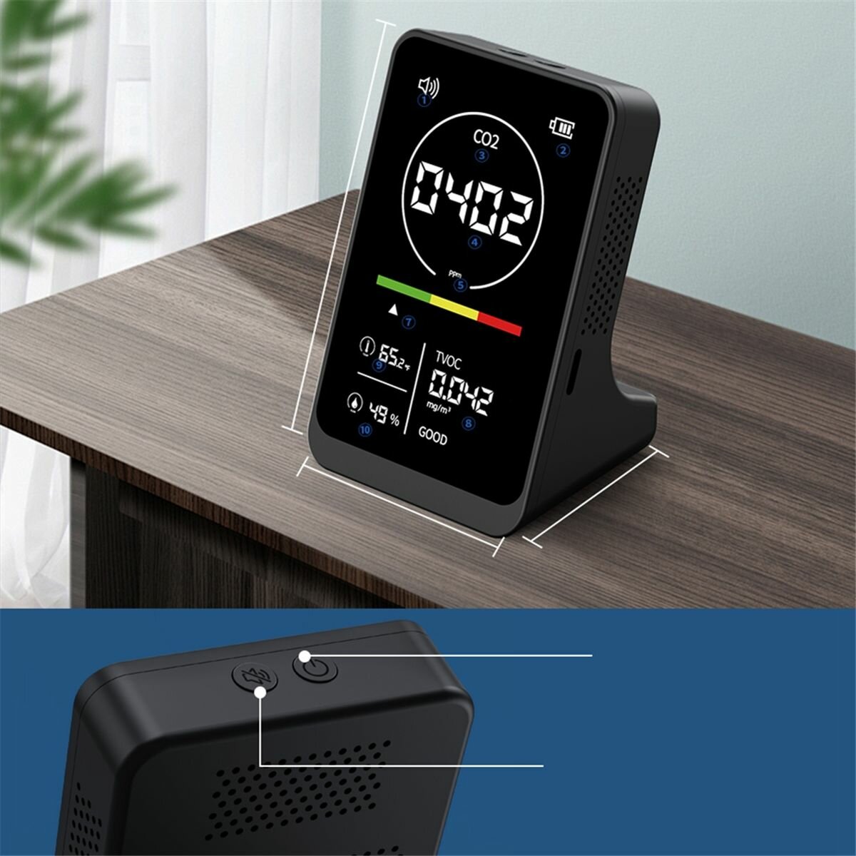 CO2 инфракрасный датчик NDIR детектор качества воздуха цифровой газоанализатор