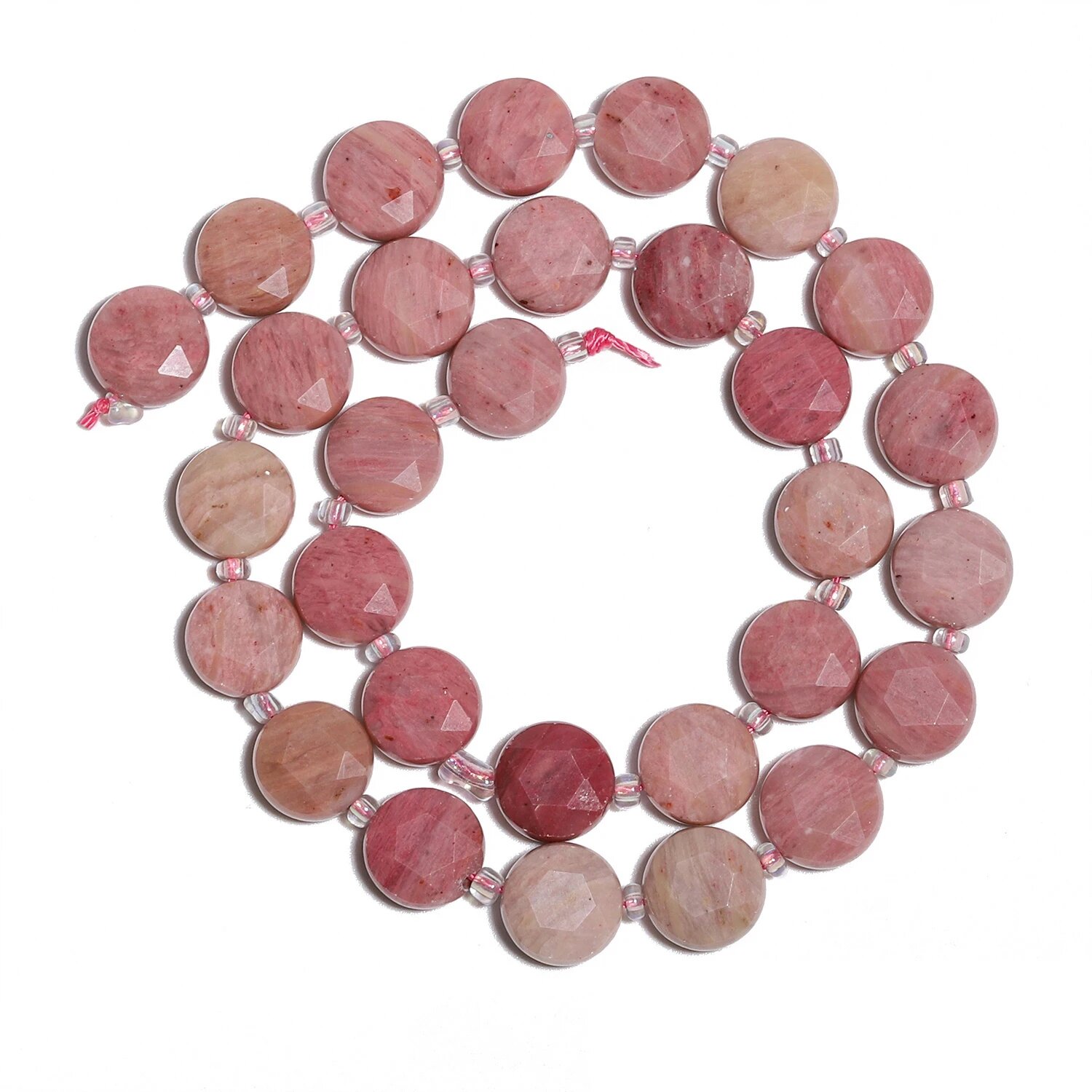Граненые бусины из полудрагоценных камней GMB724 Розовый, 10mm approx 10pcs, Rhodonite