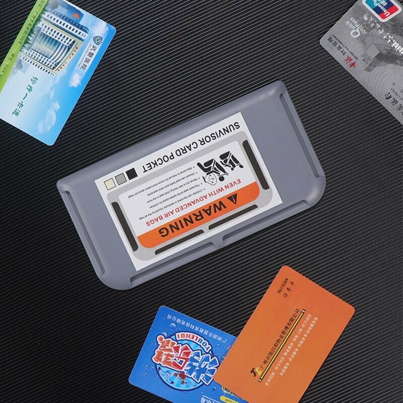 Держатель карт на солнцезащитный козырёк автомобиля, клип-держатель из АБС для хранения карт и пропусков, материковый Китай