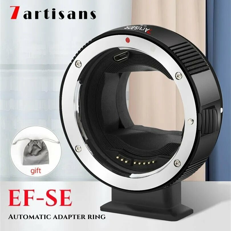 7artisans EF-SE адаптер для объектива с автофокусом, кольцо-конвертер, совместимое с объективом Canon EF/EF-S и камерой с креплением Sony E a9 a7r3 a6500