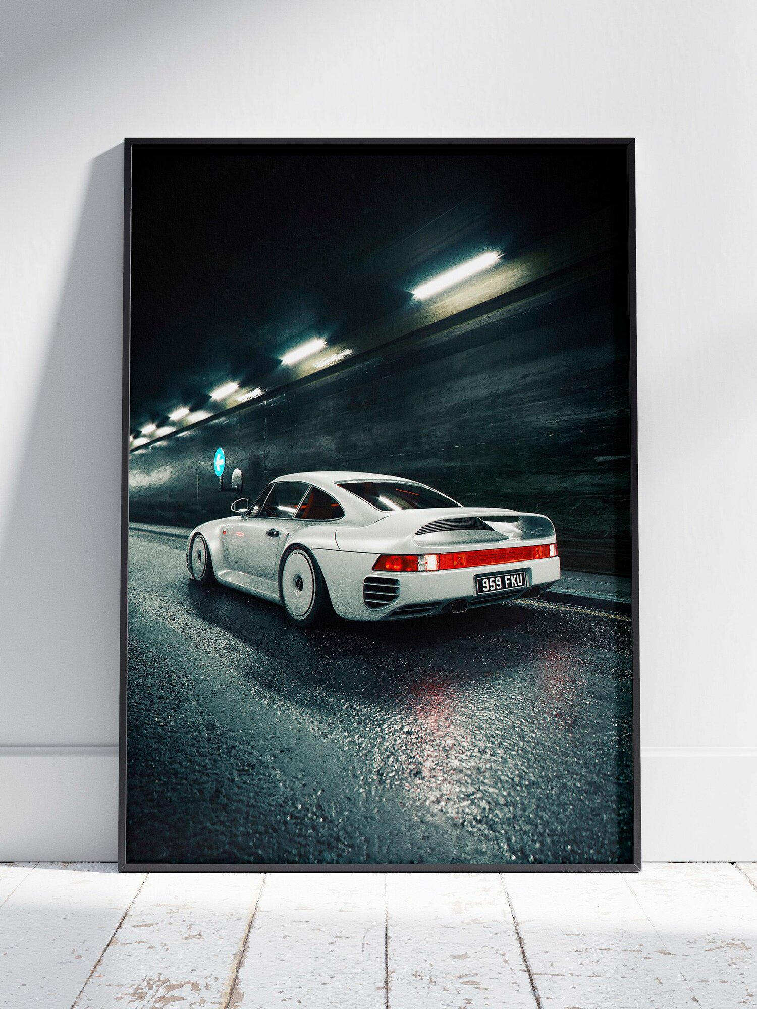 Плакат на стену для интерьера Авто и Мото (Порше 959 - Porsche 959) - Постер по транспорту формата A3 (30x42 см)