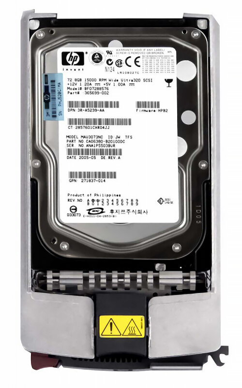 Жесткий диск HP BF07288576 72,8Gb U320SCSI 3.5" HDD
