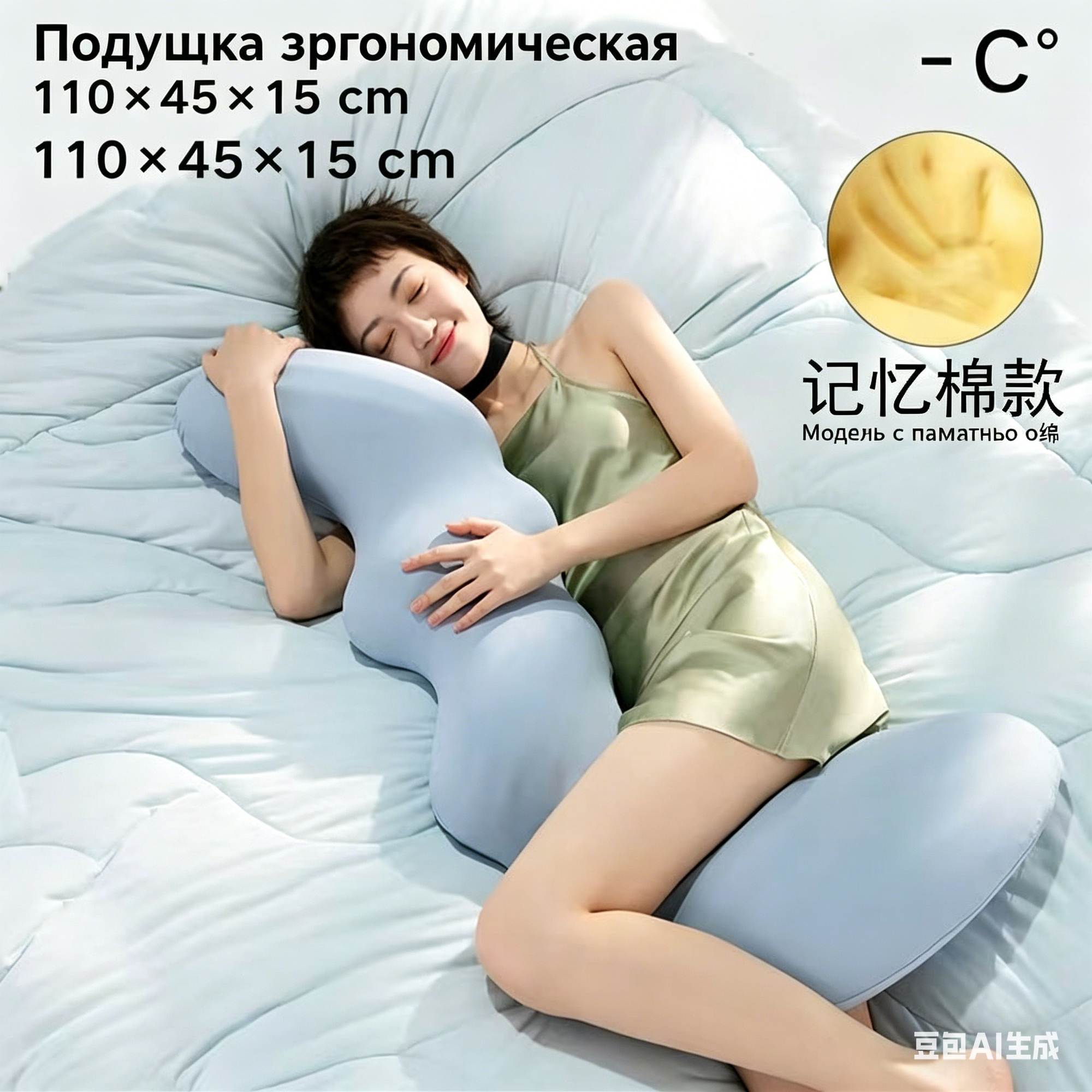 Подушка с памятью для сна, охлаждающая, эргономическая, комфортная