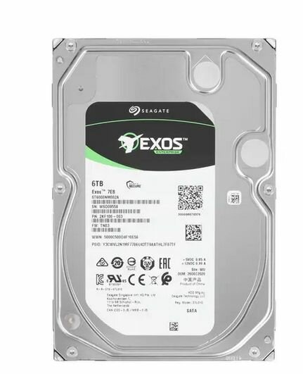 3.5" 6 ТБ Жесткий диск Seagate Exos 7E8 (ST6000NM002A)