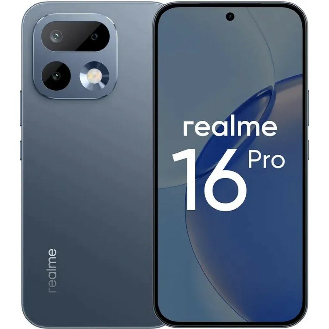 Смартфон Realme 16 Pro 5G 8/256 ГБ Ростест/ЕАС, NFC, Dual nano SIM, графитовый/серый