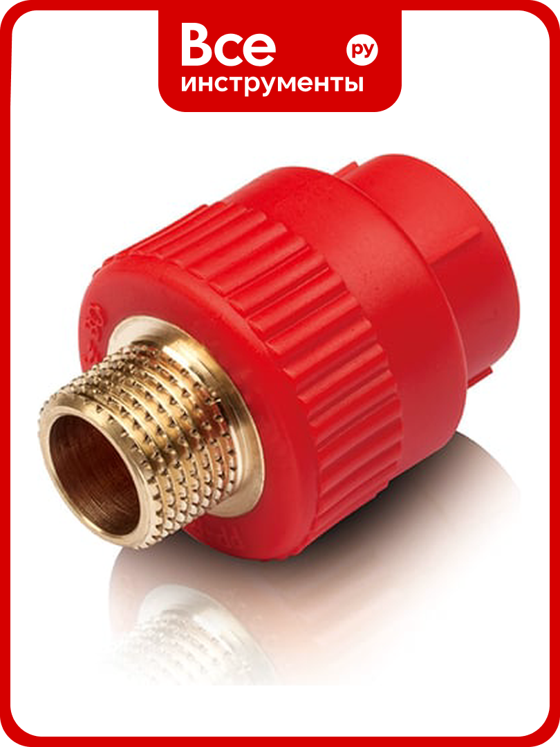 Резьбовая муфта Blue Ocean "Fire Secure" (нар) - 25x1/2", противопожарный полипропилен Fire-S-B1 PPRF/EA(R)-25х1/2"