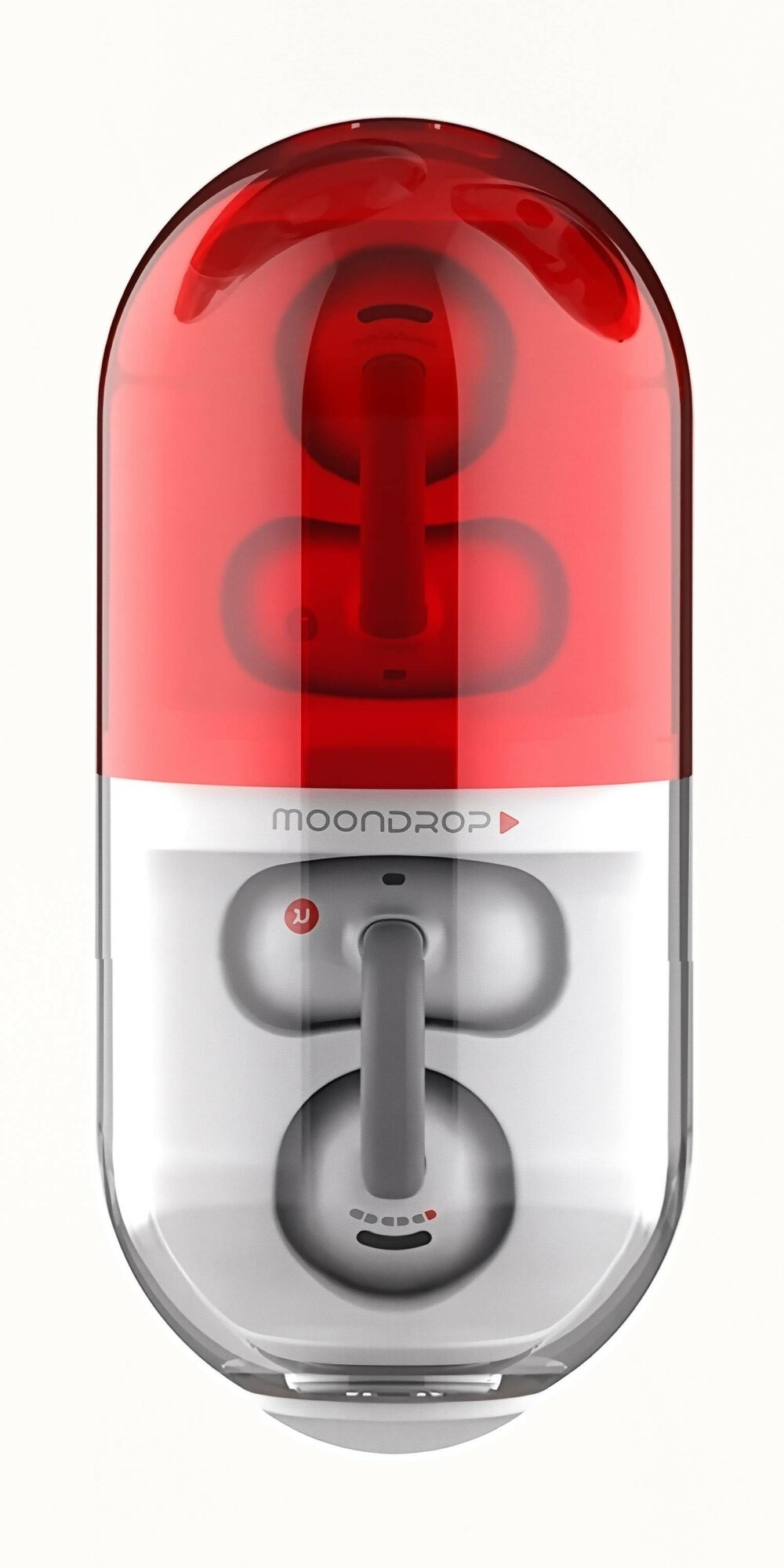 Наушники Moondrop "PILL Red", беспроводные, шумоподавление, влагозащита, красные