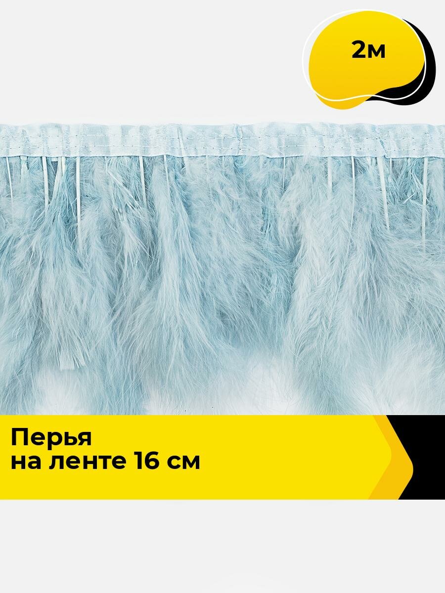 Перья кант перо (перья на ленте) для рукоделия и шитья, 2 м