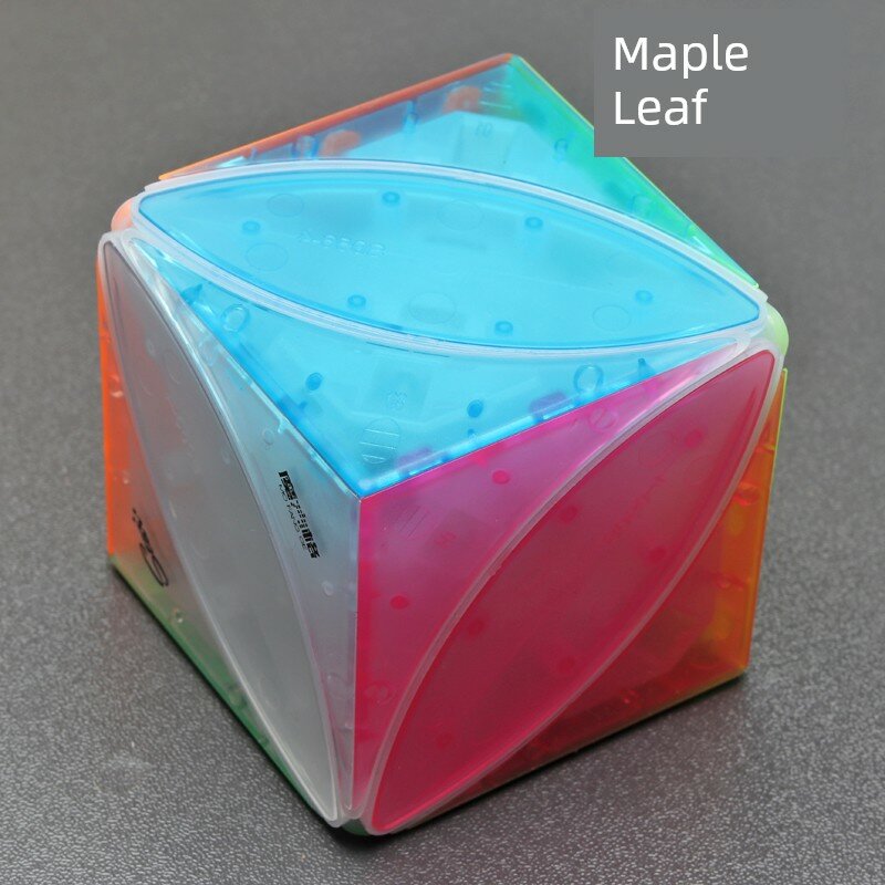 Кубик Рубика Qiyi Ice Amber 3x3, трансформирующийся в 3x2, с вращающимися краями, колесом Ветра и Огня, зеркальным