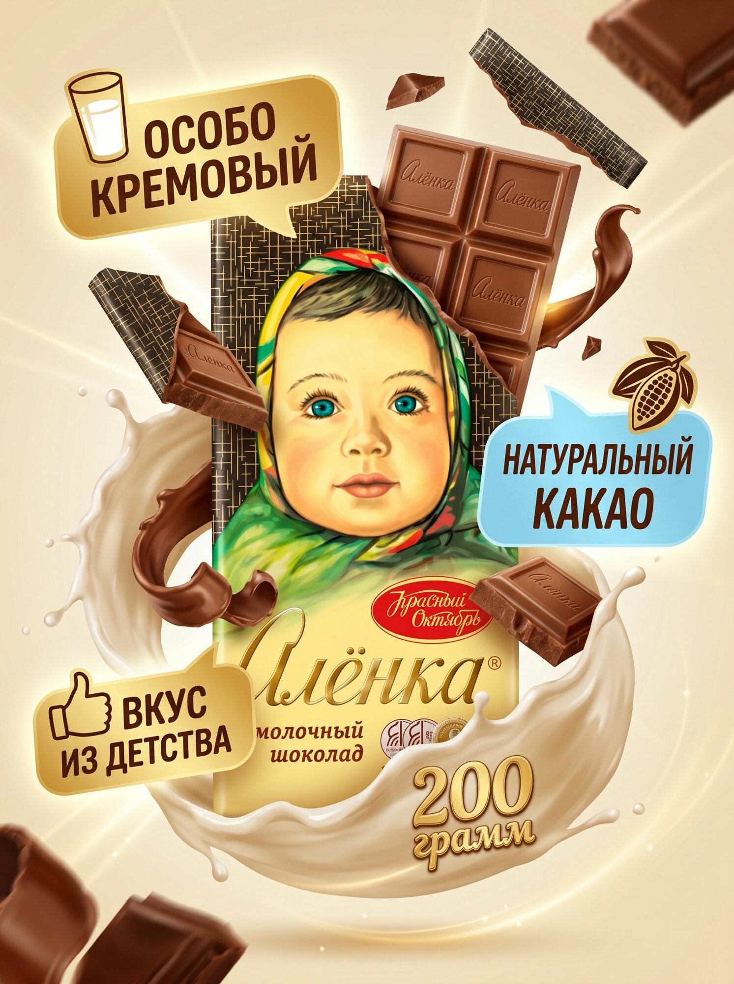 Красный Октябрь "Аленка" большая 200 грамм (1 штука в упаковке)