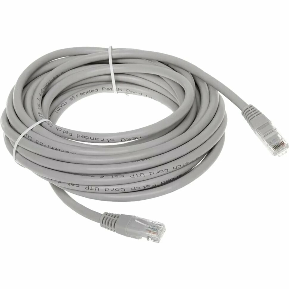 Патч-корд ExeGate UTP-RJ45-RJ45-5e-CU-30M-GY, 5e, 30м, серый