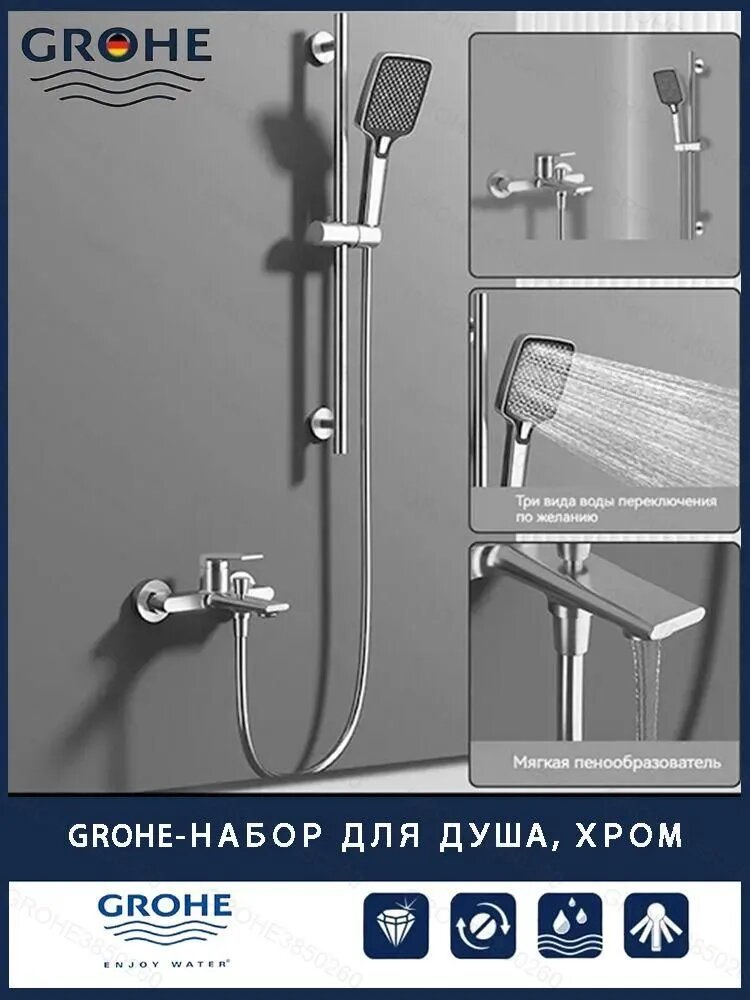 GROHE Душевой комплект хром