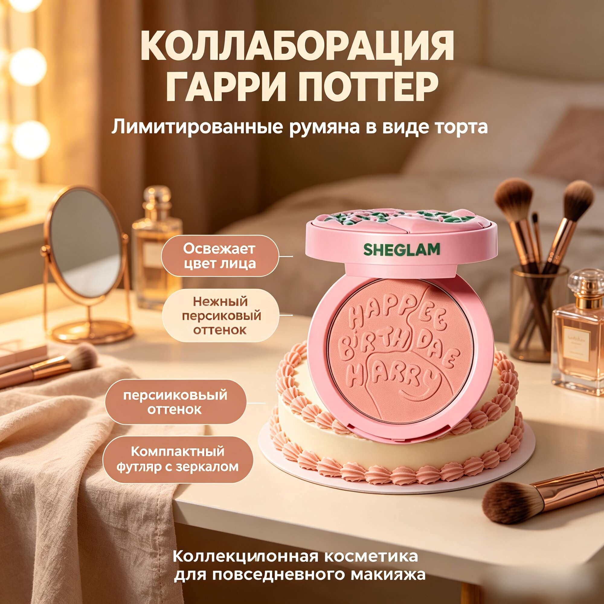 Румяна Sheglam, макияж в стиле «Гарри Поттера», коллекционное издание.