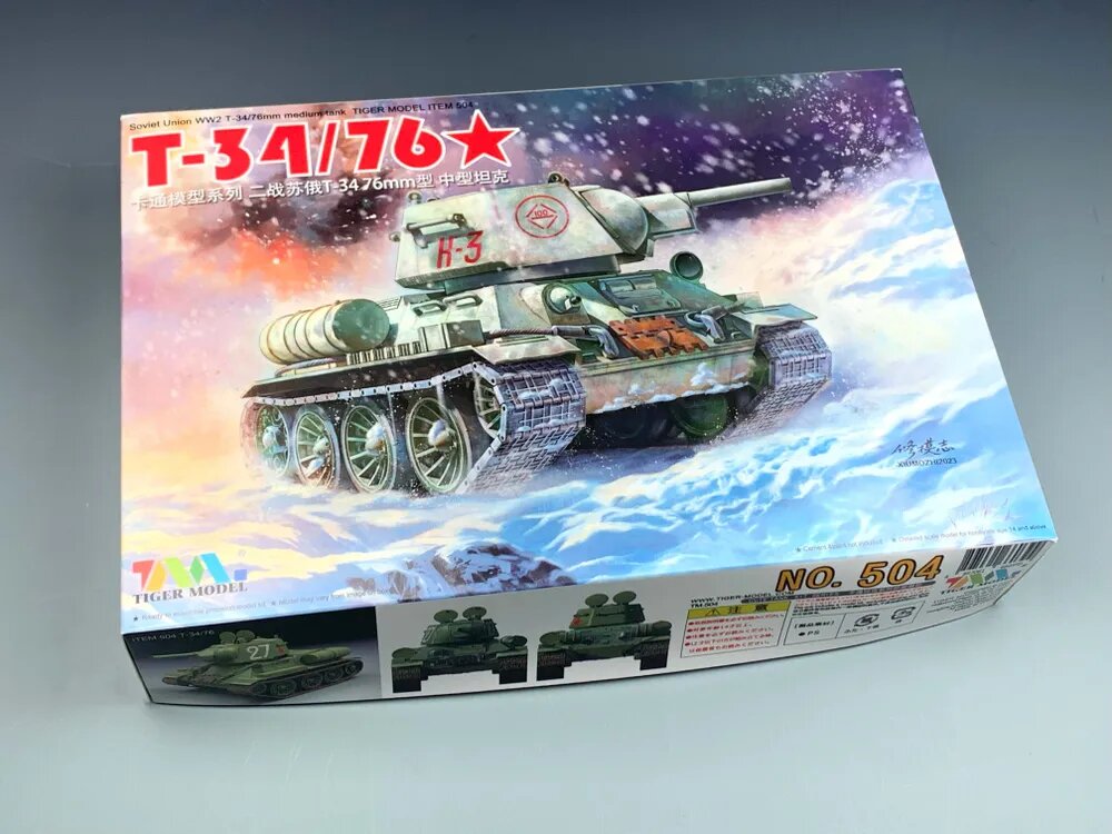 Tiger Model 504 Soviet Union ww2 T-34/76mm Средний танк набор модели TIGER Танки