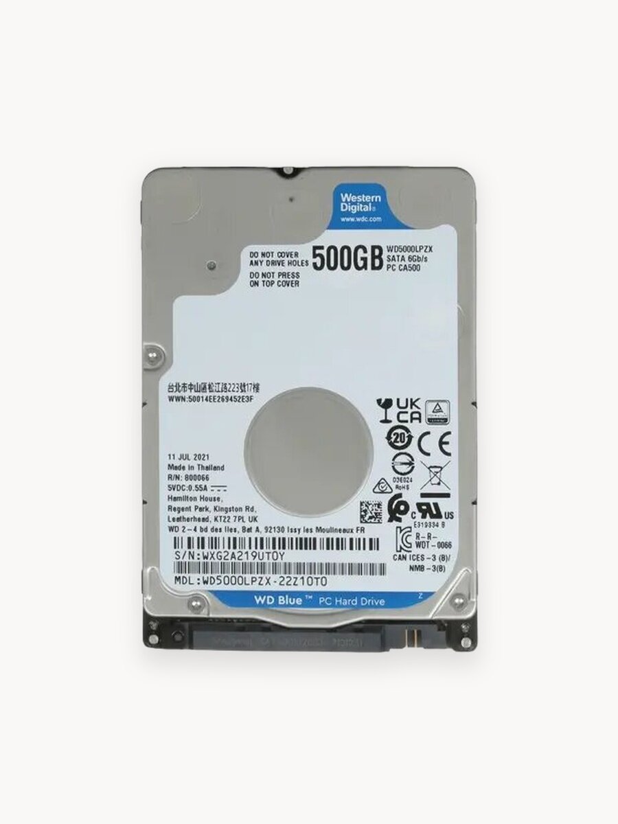 Western Digital 500 ГБ Внутренний жесткий диск Blue WD5000LPZX (WD5000LPZX)