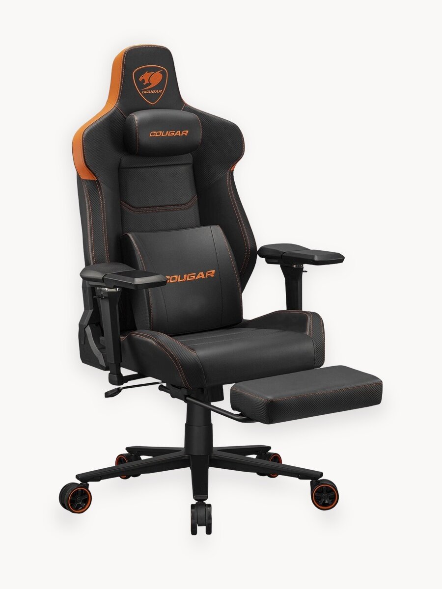 Кресло игровое Cougar ARMOR EVO M, черно/оранжевый эко. кожа крестовина металл