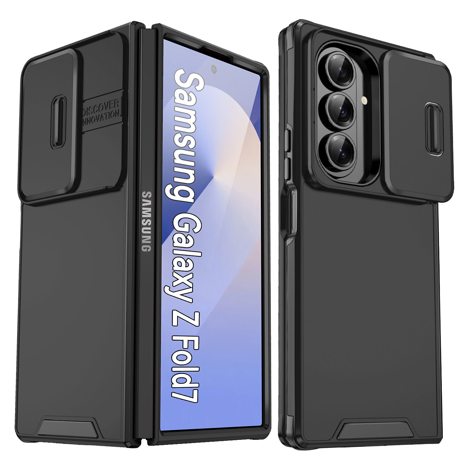 Подходит для Samsung Galaxy Z Fold7/Самсунг Галакси З Фолд 7 Чехлы для телефонов, soft touch, чехол-кардиомонитор, поликарбонат (PC), защита камеры, ударопрочный, усиленные углы, держатель поп-сокет