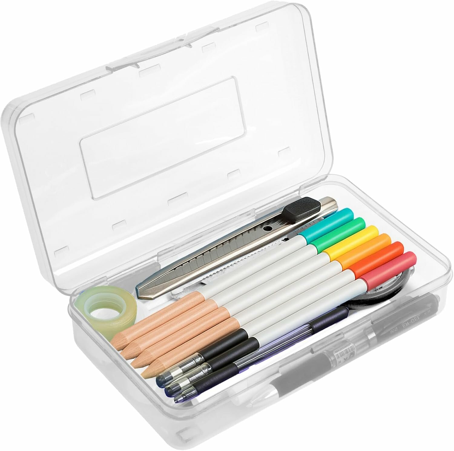 Прозрачный пенал, многофункциональный ящик для хранения большой емкости