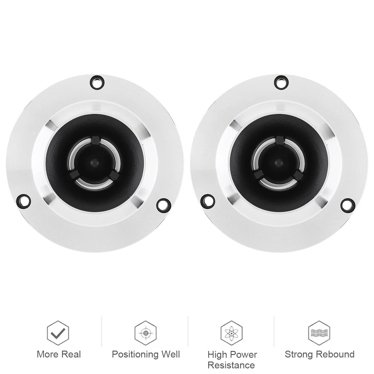 2 шт. 4-дюймовый 1500 Вт 8 Ом автомобильный динамик высокой сжатия титановый пулевидный твитер для автомобилей авто стерео модифицированный с конденсатором
