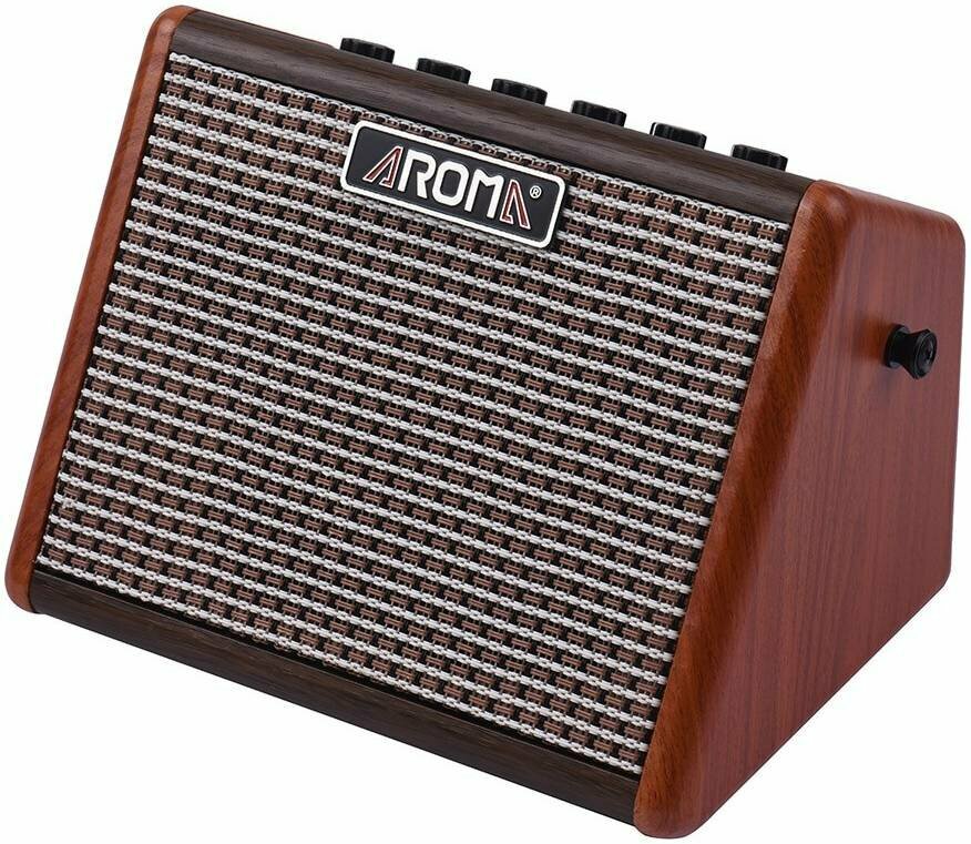 AROMA AG-15A портативный комбо усилитель для акустических инструментов 15 Вт, динамик 5" (8Ом)