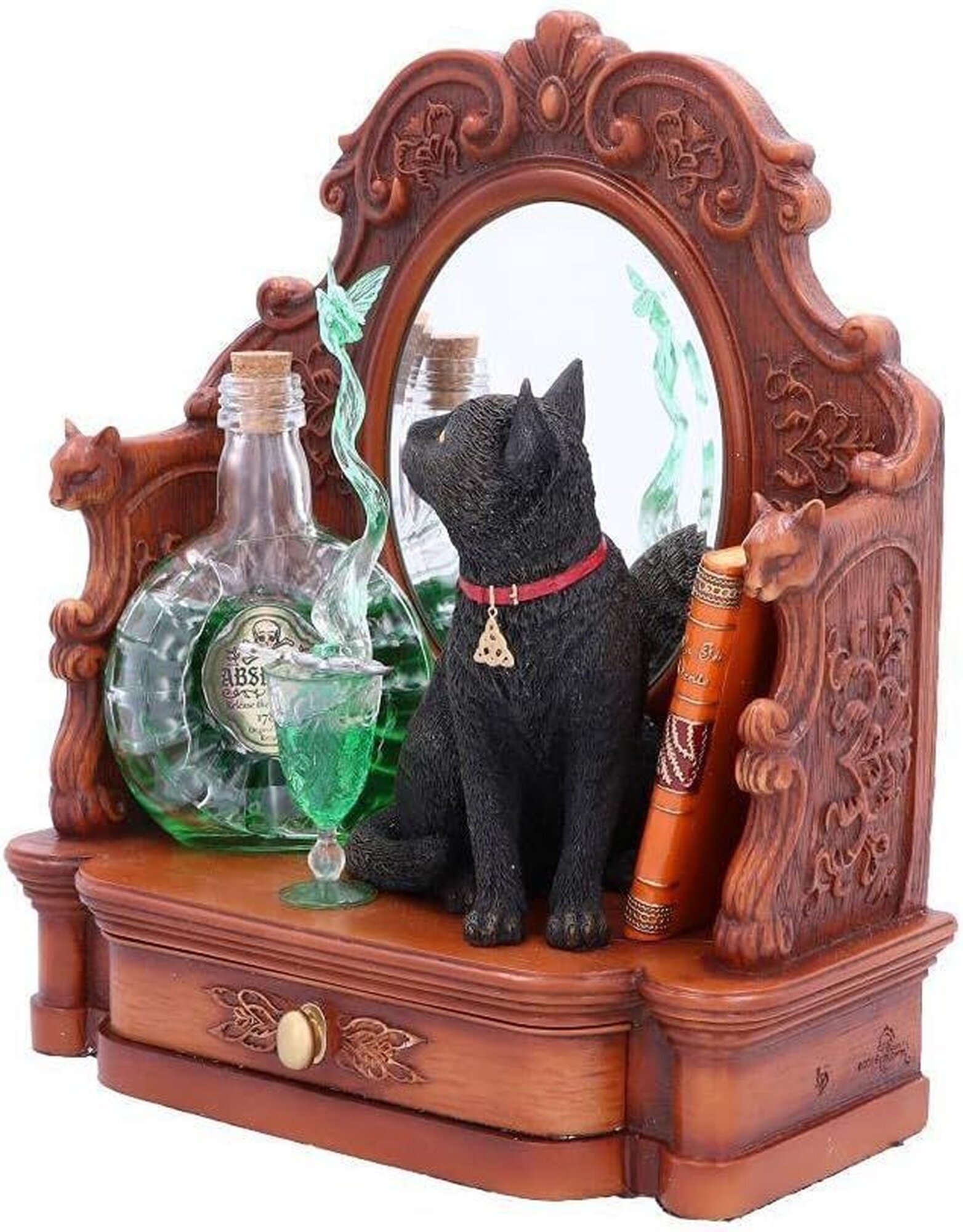 Статуэтка "Nemesis Now" - "Lisa Parker Absinthe Cat", полирезин, 21,5 см