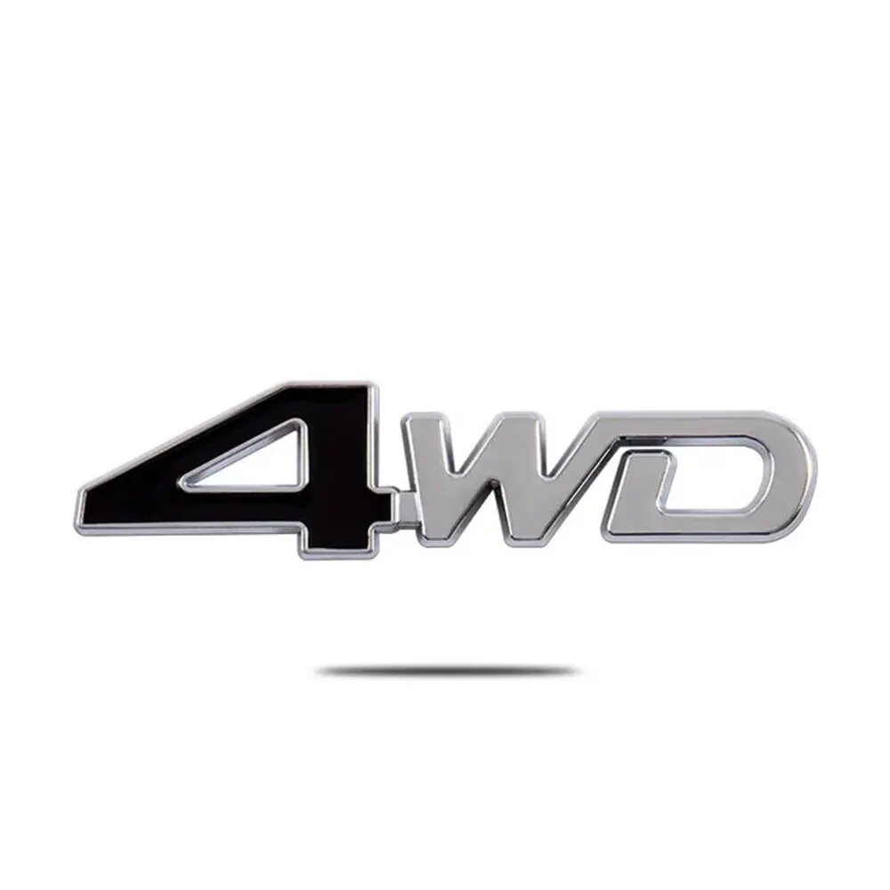 4WD металлический логотип Black Silver