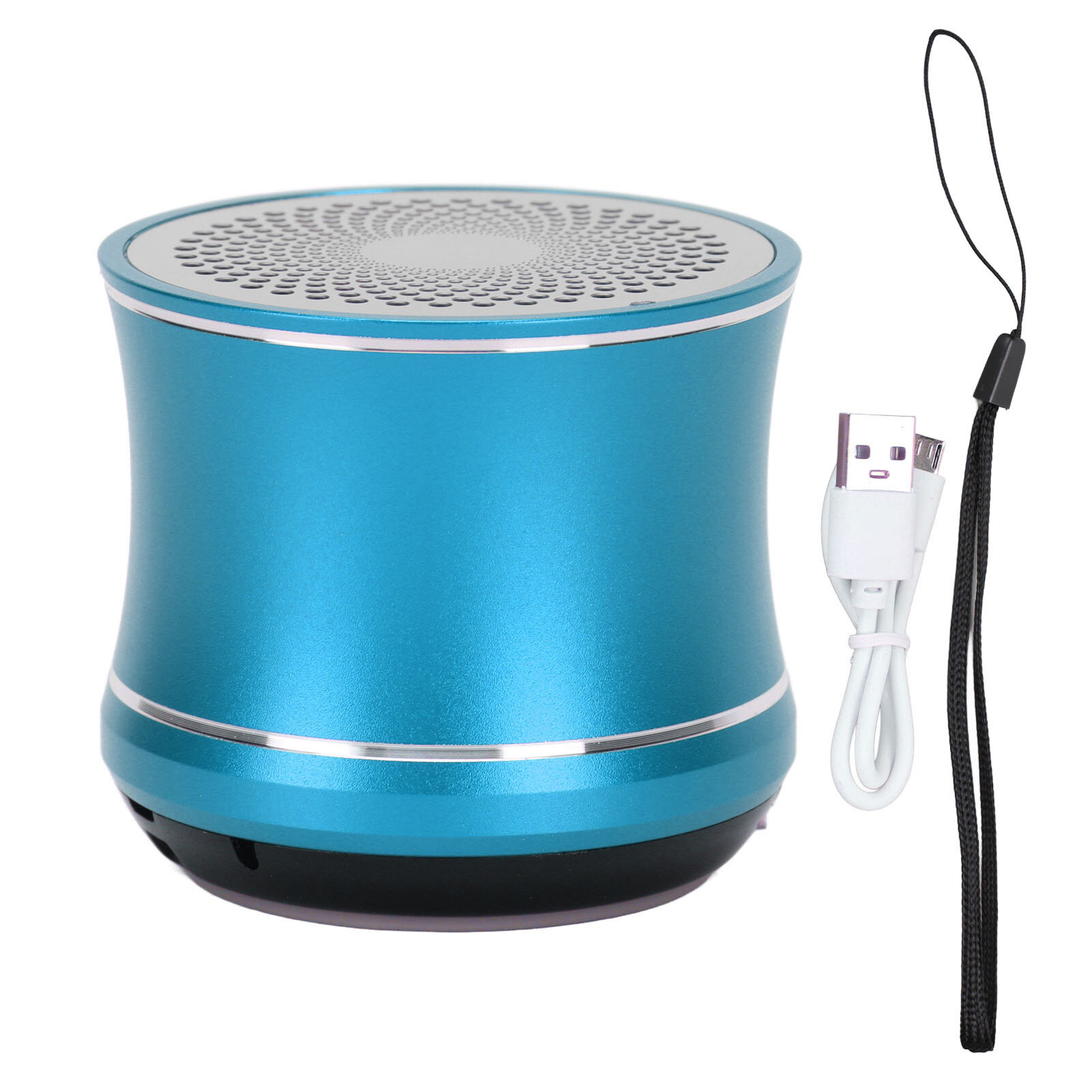 Мини-колонка Bluetooth IP67 водонепроницаемая с автоматическим подключением, портативная беспроводная колонка с басовым излучателем для душа, велосипеда, автомобиля, синяя.