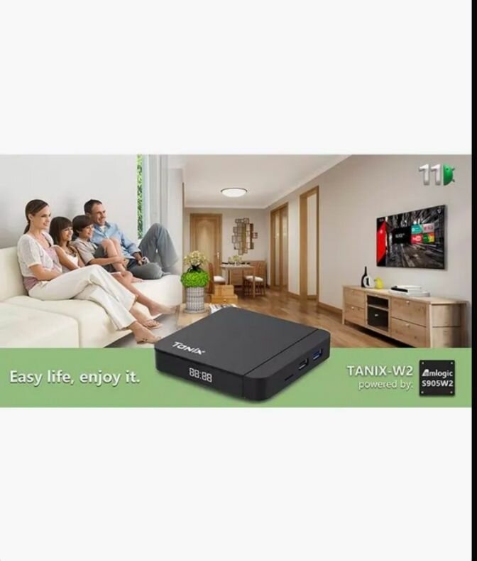 Прошитая ТВ приставка Tanix W2 4GB/32GB. 2000 ТВ каналов и фильмы бесплатно