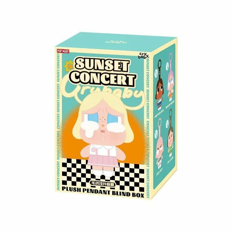 POPMART Bubble Mart плакса Sunset Song Club Серия плюшевых подвесок Blind Box Милый брелок для ключей