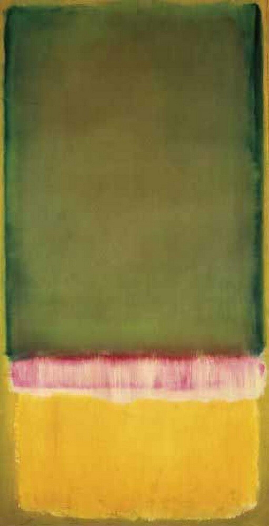 Плакат, постер Марк Ротко (Mark Rothko) Зелёный, красный на оранжевом на холсте, размер 60х84см