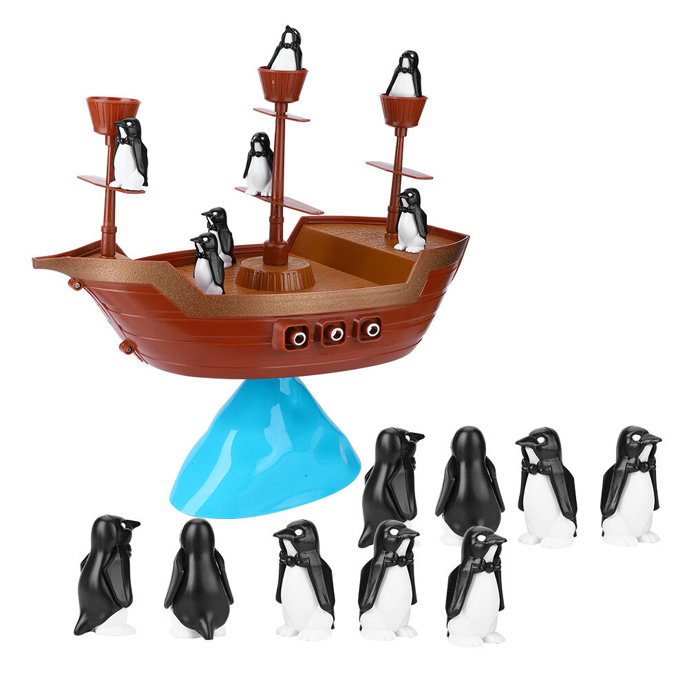 Интерактивная настольная игра для родителей и детей с накладкой Пингвин , развивающая равновесие и развивающая координацию движений для всей семьи