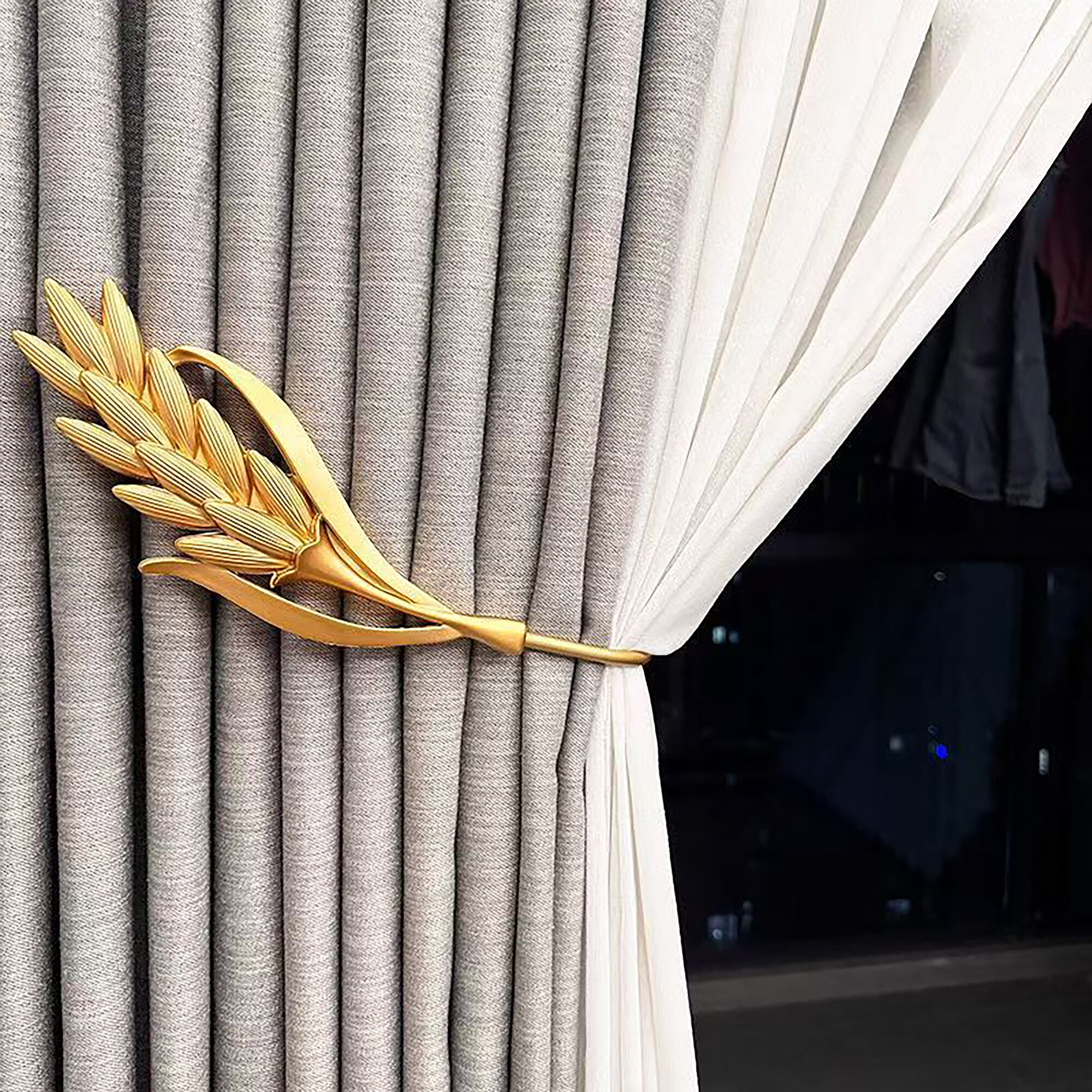 Настенный крючок для штор "Колосья пшеницы", простой американский дизайн