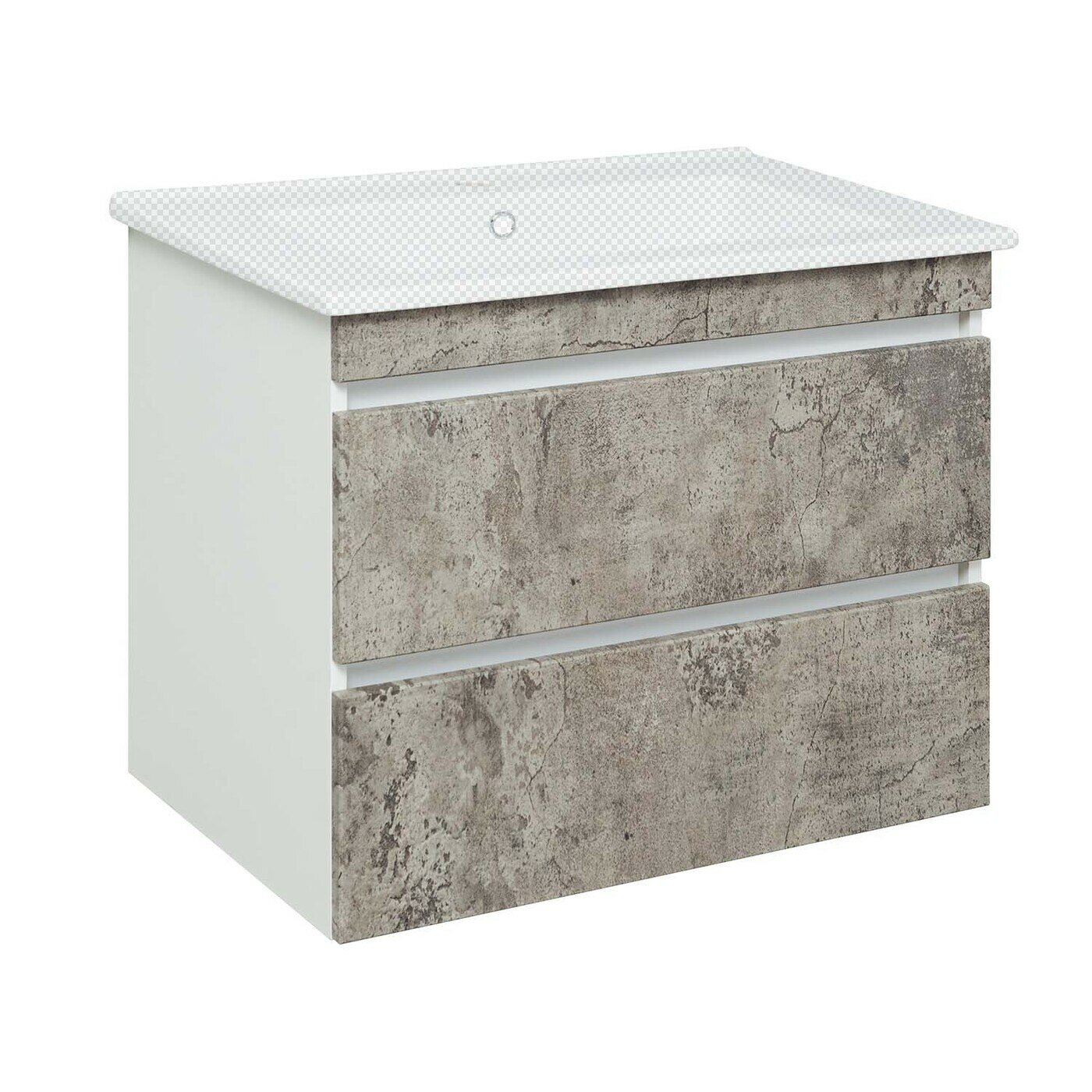 Тумба под раковину Runo Манхэттен 75 00-00001019 серый бетон