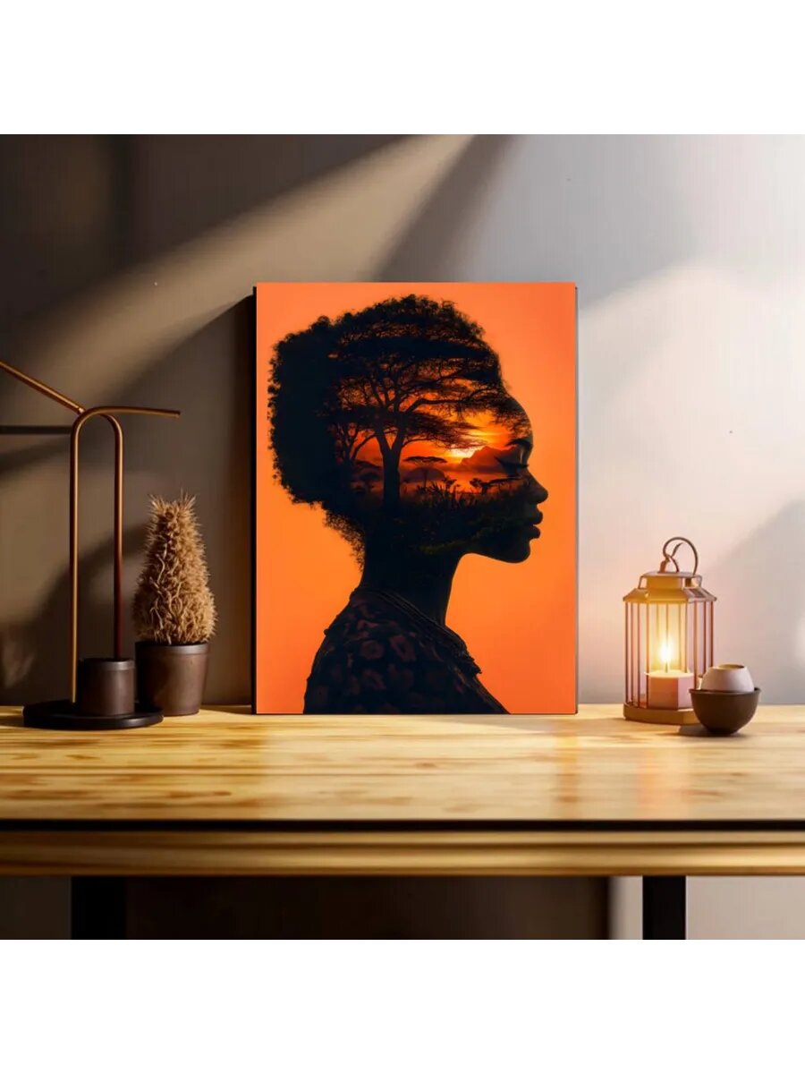 Картина Негритянка, африканка, африканский декор, 50*70 см