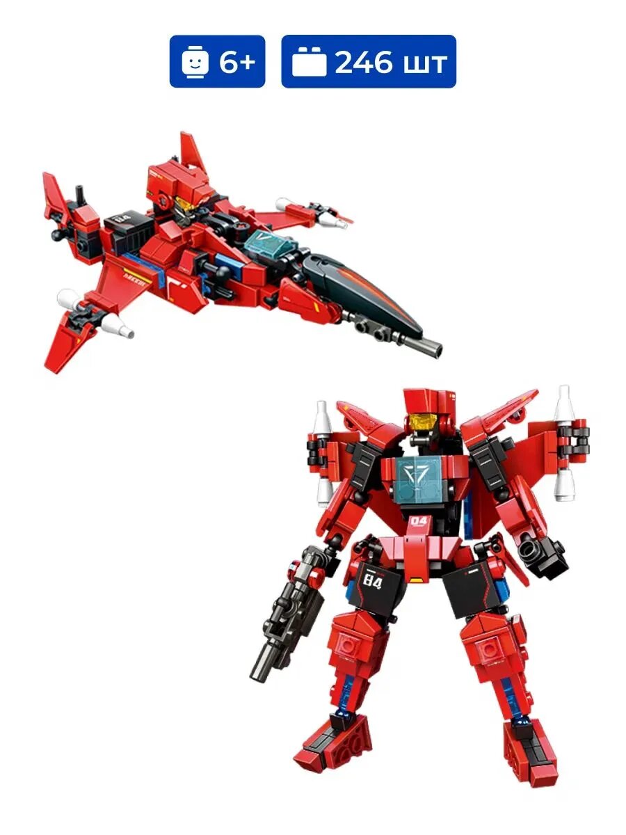 Конструктор Sembo Block 103384, Серия трансформеров "Стальные механизмы", Гром, 246 деталей