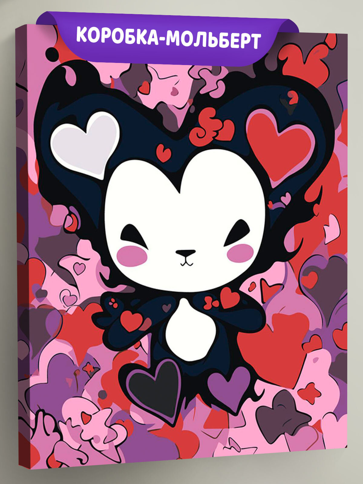 Картина по номерам на холсте с подрамником "Аниме Hello Kitty Хеллоу Китти: Куроми 2", Раскраска 40x50 см, Кошки Детские