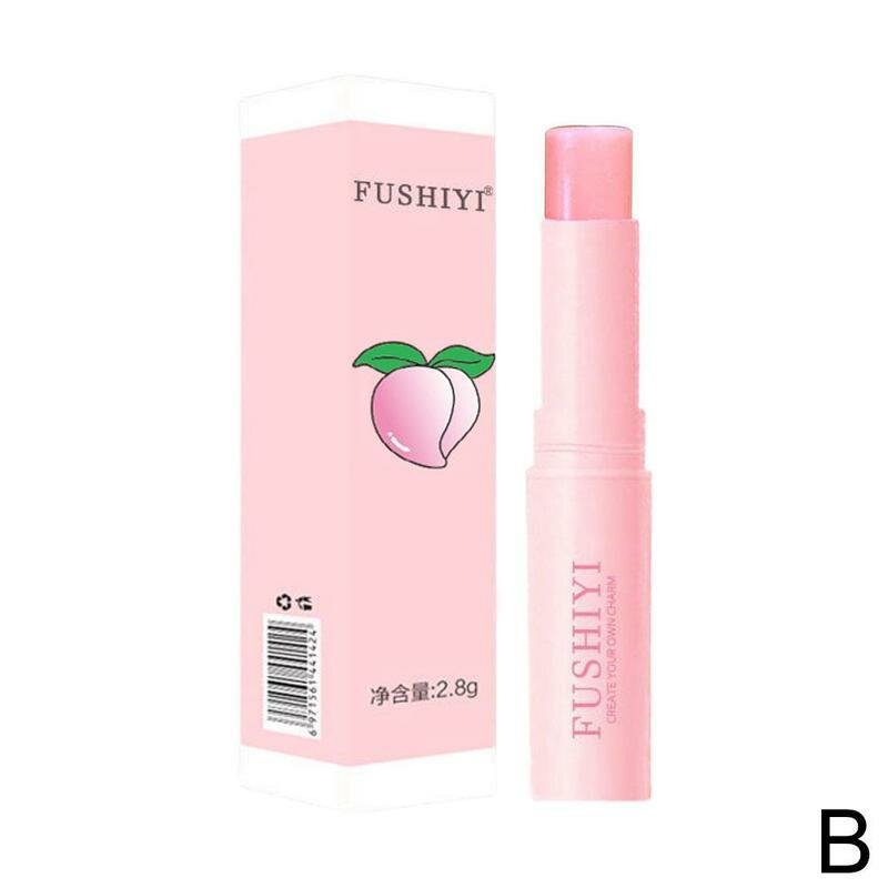 1/3 шт. натуральный персиковый бальзам для губ, увлажняющий, меняющий цвет помады