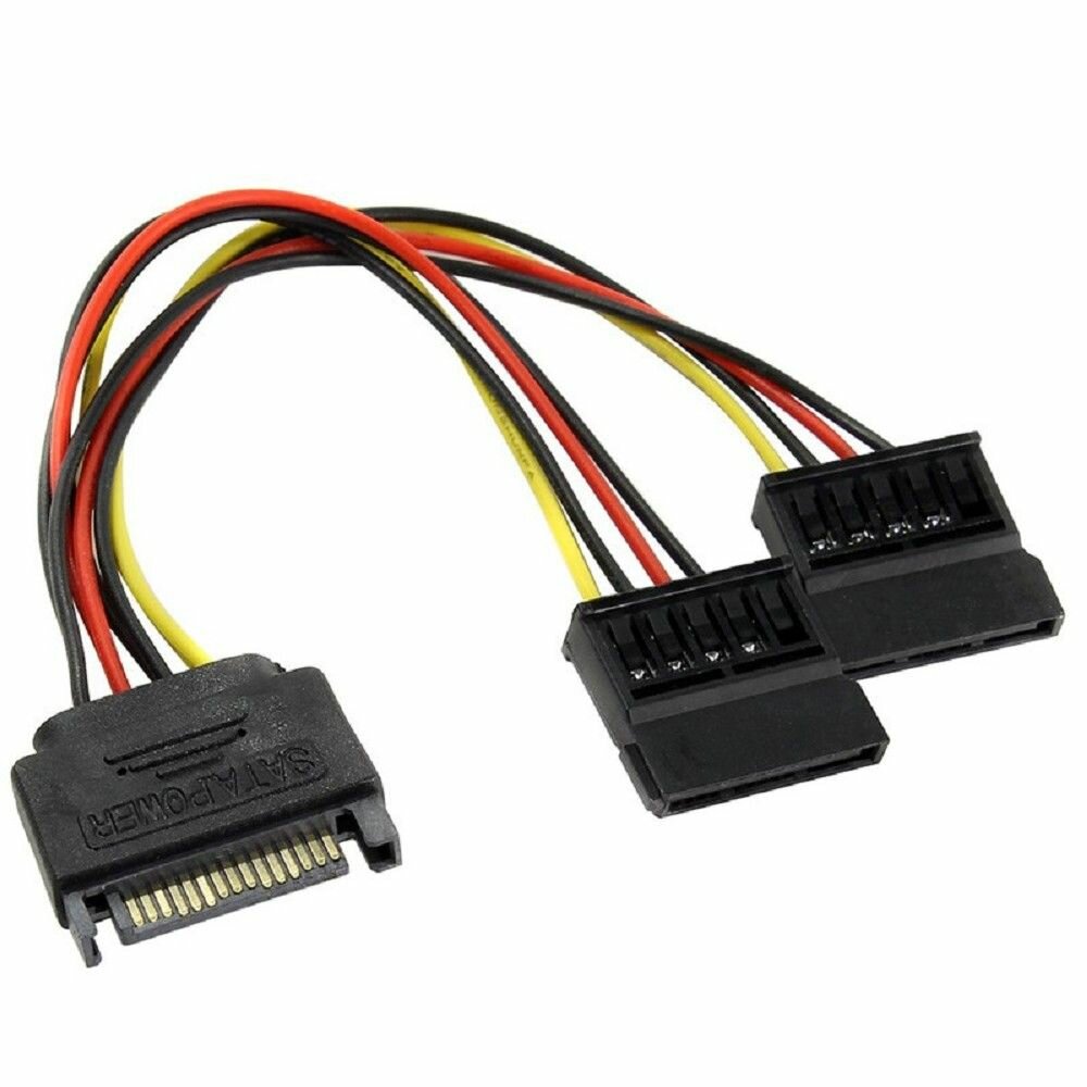 Orient кабели C573, Переходник питания SATA 15pin M - > 2 x SATA 15pin F