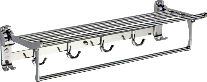 Полка Savol S-008099 60 см, для полотенец, откидная, хром