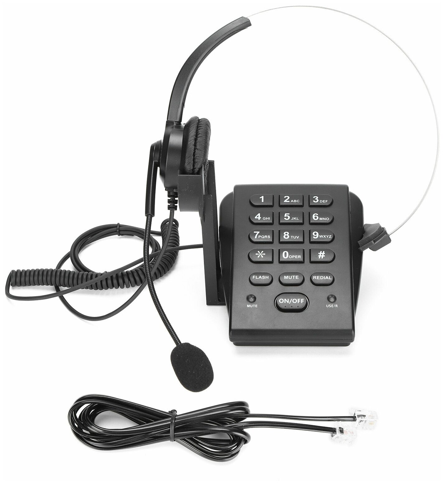 Проводной телефон HT700 с гарнитурой, телефон колл-центра с всенаправленным микрофоном для офисного домашнего использования, прочный и надежный