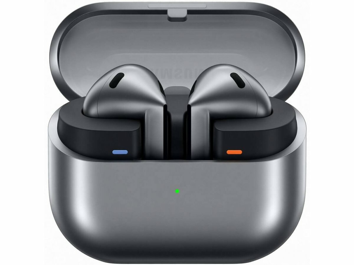 Наушники Samsung Galaxy Buds 3, Bluetooth, защита IP57, шумоподавление, серебристые